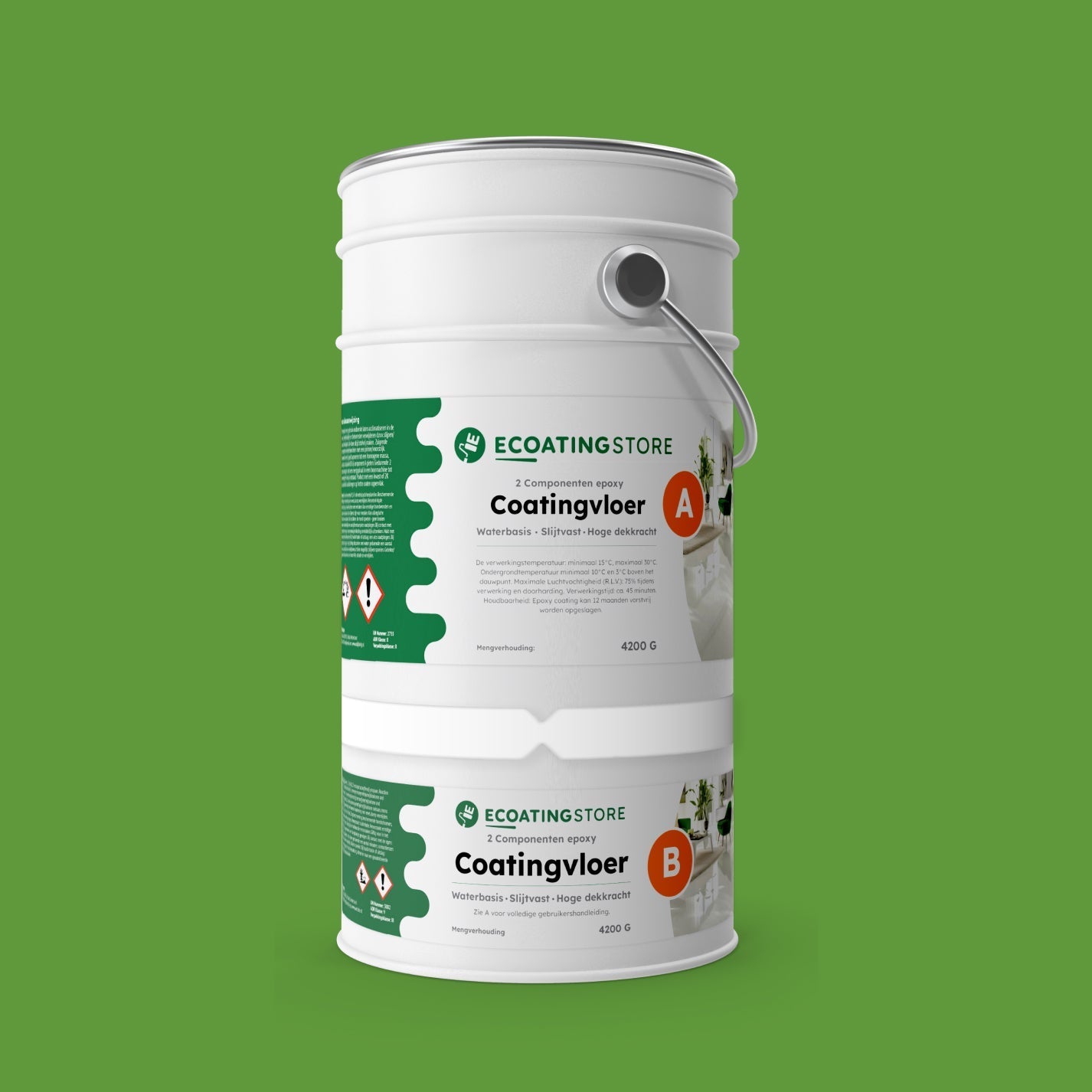 Pavimento epossidico - RAL 6018 – Ecoatingstore